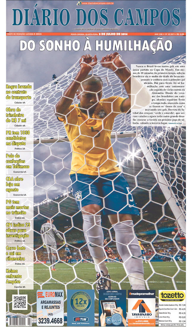 35 Brutal Newspaper Front Pages That Capture the Agony of Brazil's ...
