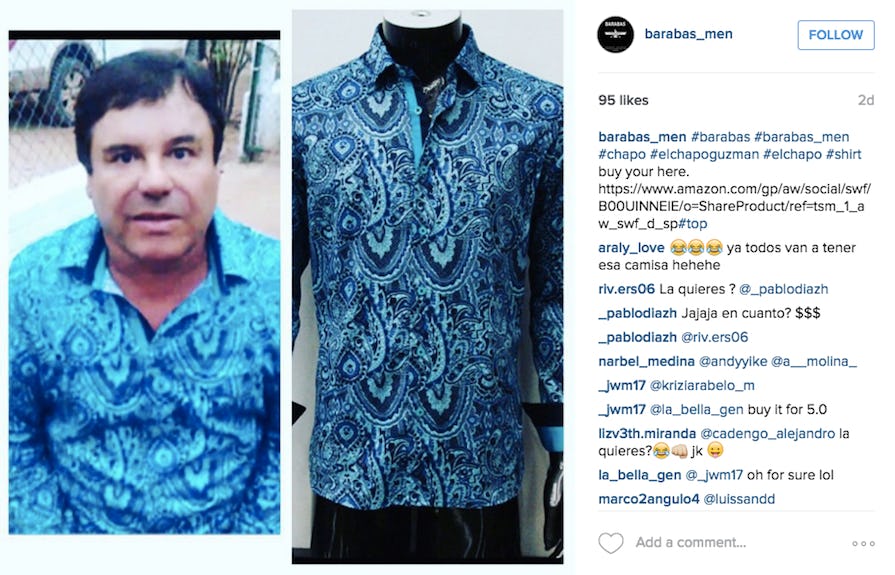 El Chapo's Shirt Is Selling Out, Because Fashion Inspiration Really Can ...