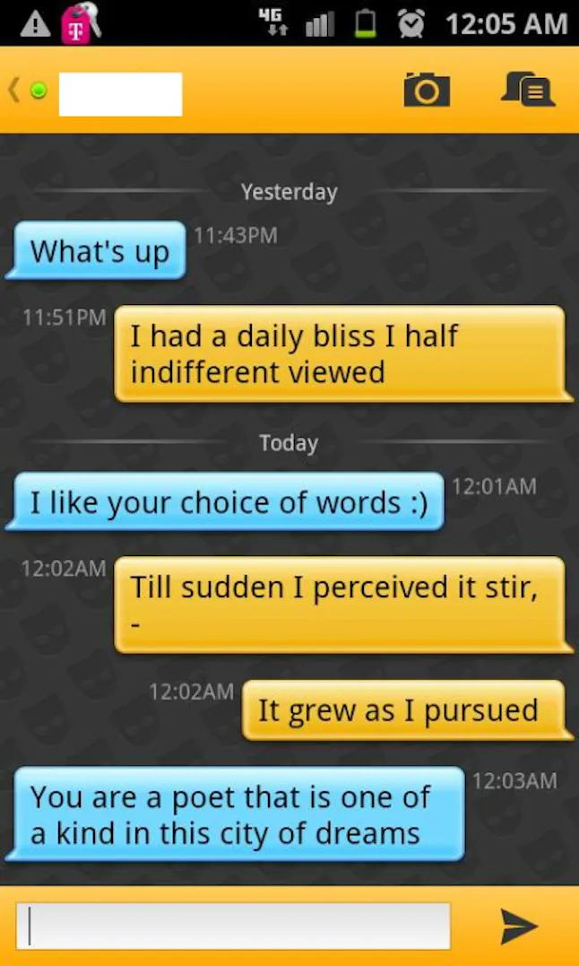 The 10 Most Hilarious Grindr Conversations With "Emily Dickinson"