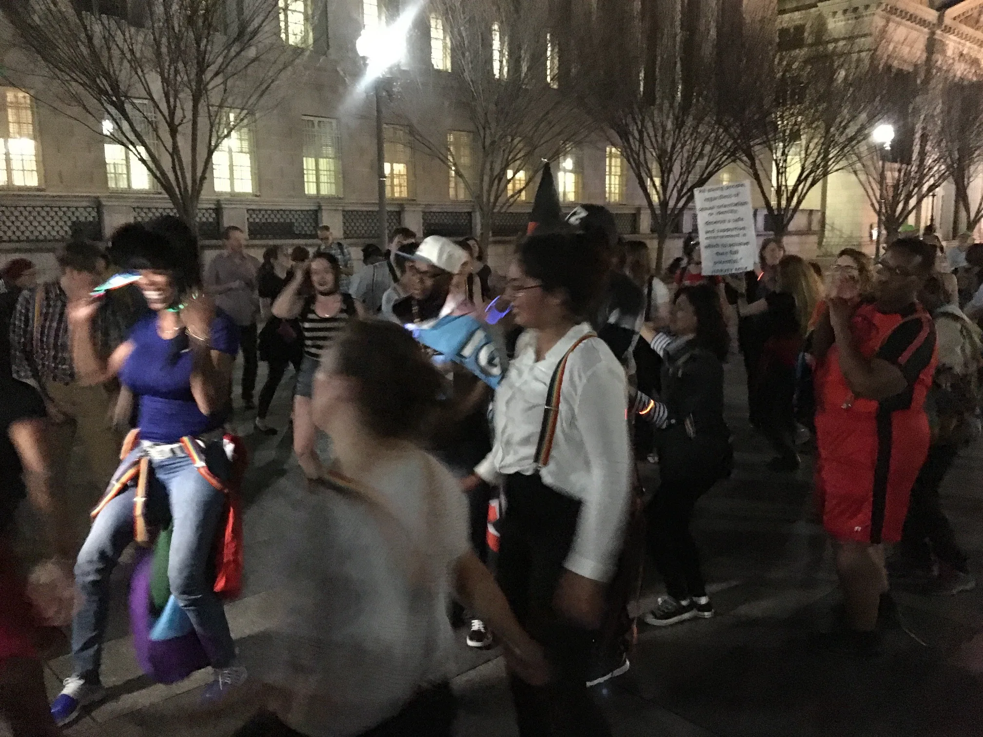 Activists celebrated trans youth with a dance party right outside the ...
