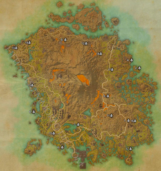'Elder Scrolls Online' Vvardenfell Map: 'Morrowind' skyshards locations ...