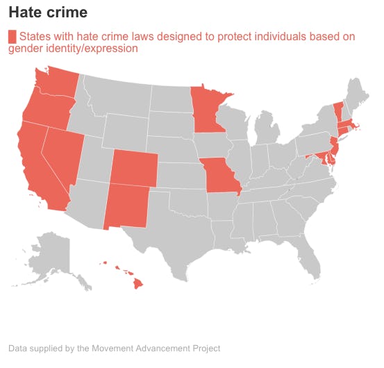 One Striking Map Captures the Biggest Issue Facing Transgender People ...