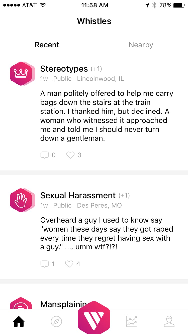 The Whistle app is a raw feed of everyday sexism. This is what it looks ...