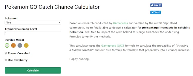 'Pokémon Go' Catching Tips: Calculator tells you the odds of catching ...